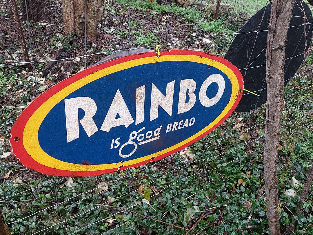 19" X 42" Rainbow Bread Oval Sign - Etsy