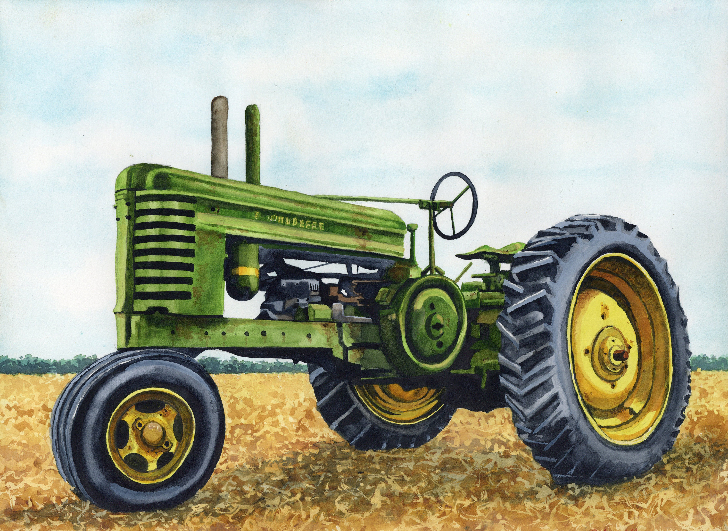 John Deere Tractor Paintings
