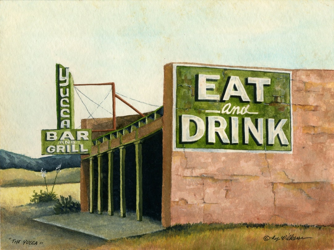 Yucca Bar and Grill Print of Lynn Wilkerson's - Etsy