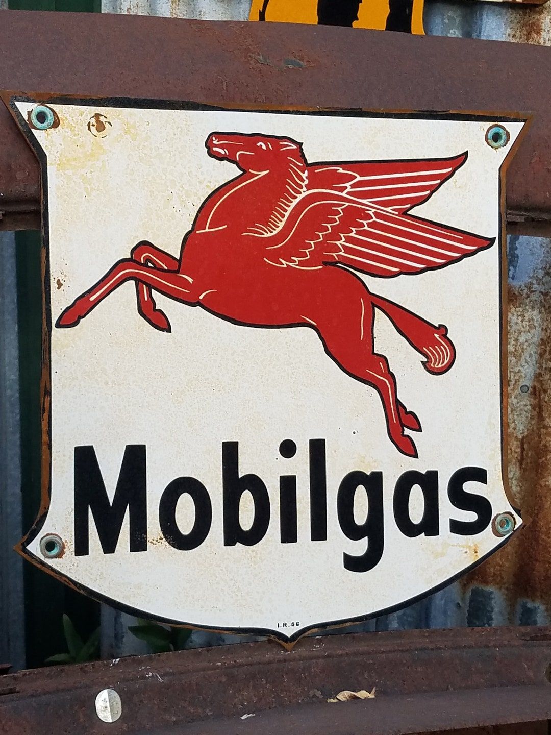 20" X 19 1/4" Mobilgas Sign - Etsy