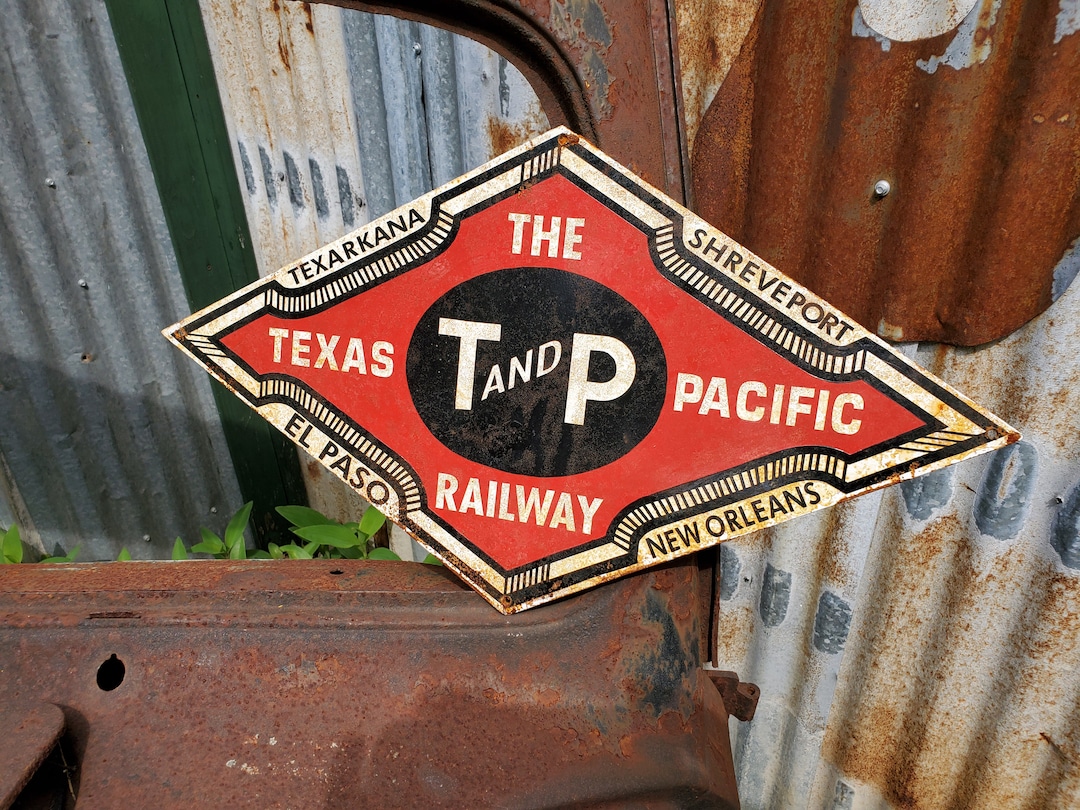 Texas & Pacific Railroad Sign - Etsy
