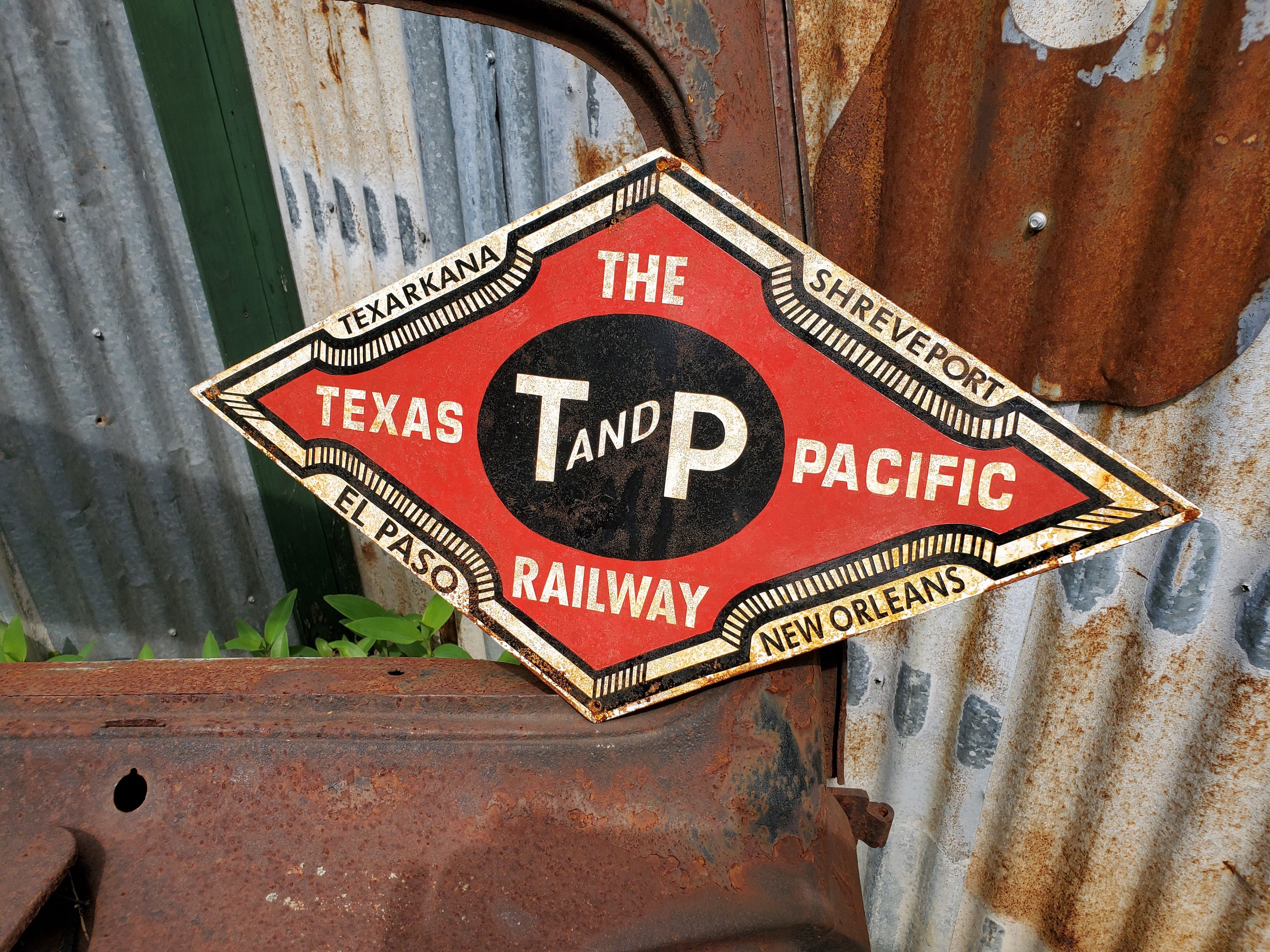 Texas & Pacific Railroad Sign - Etsy