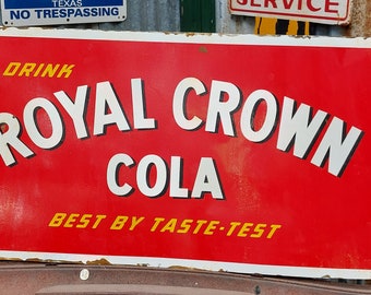 Vintage 1950s Royal Crown Cola Sign - Etsy