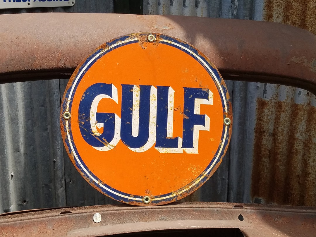 Older Gulf Sign - Etsy