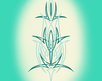 Green Pinstripe Design Decal or Wall Art digital File | Etsy