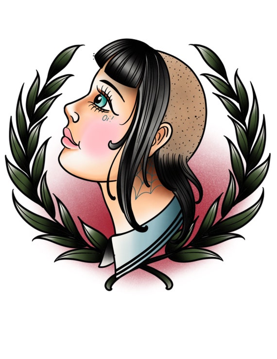 Oi Chelsea Skinhead Traditional Tattoo Flash Wall Art | Etsy