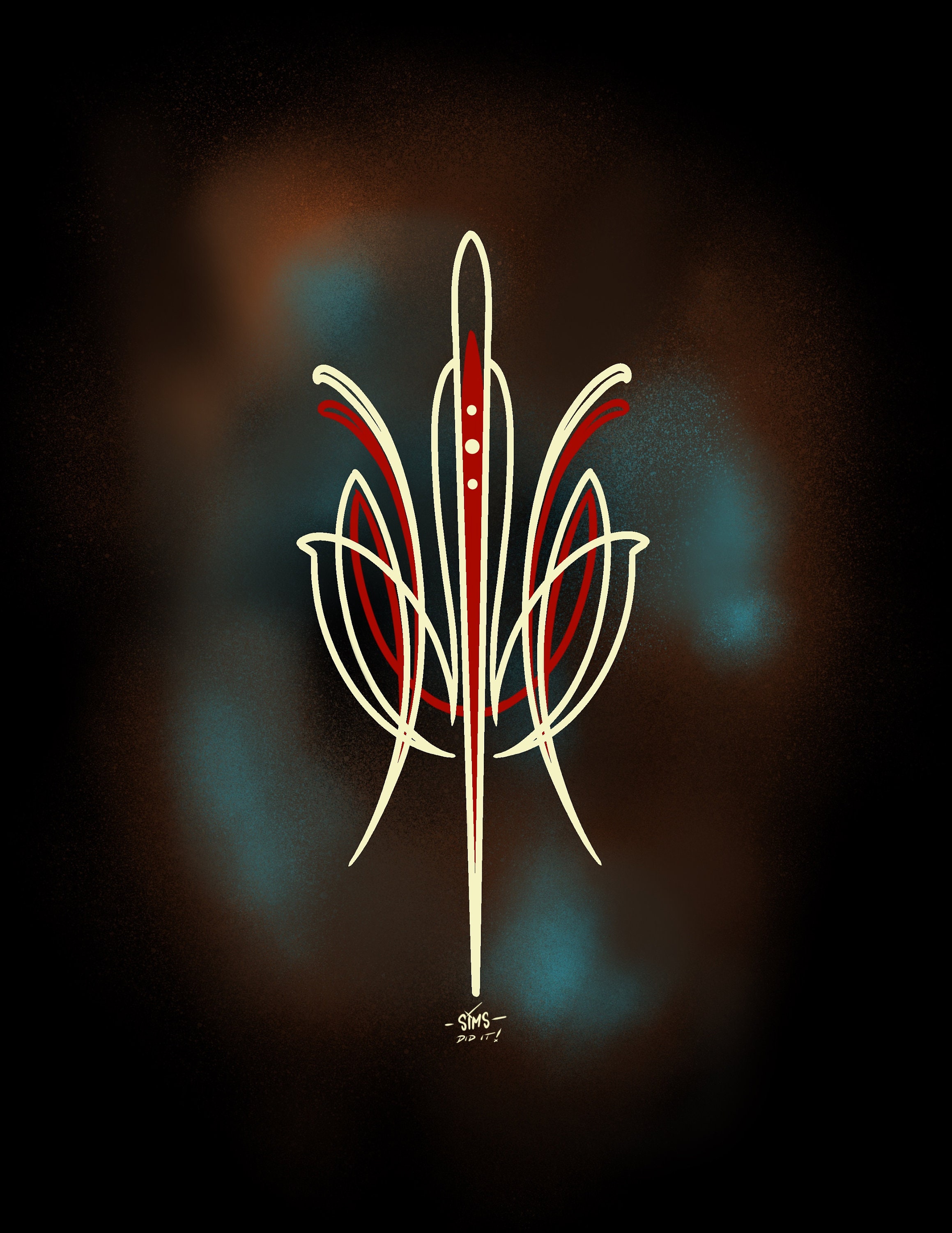 Rust Pinstripe Wall Art - Etsy