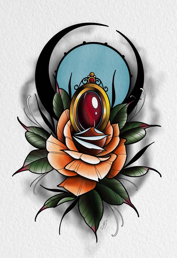 Tatuaje De Rosa Neo Tradicional Neo Traditional Tattoos Black Rose