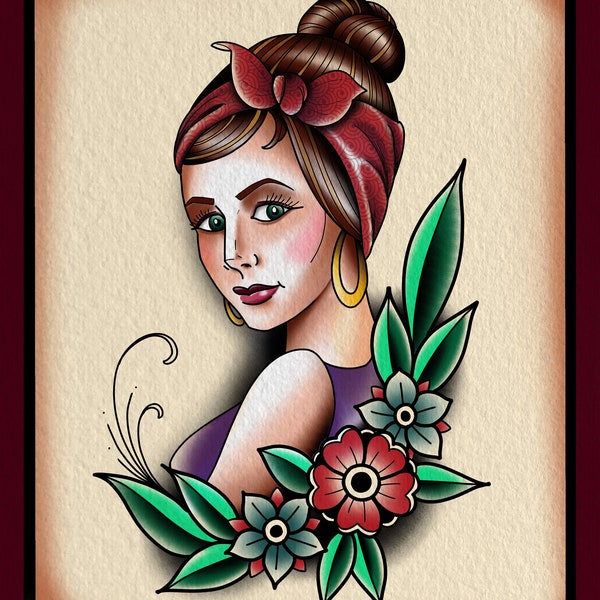 Tattoo Pinup Etsy