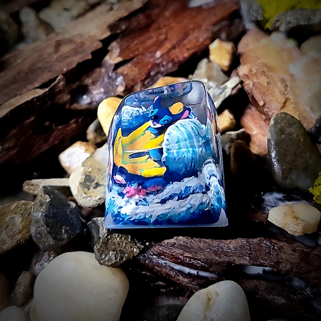 Stitch Surfing Anime Artisan Keycap,custom Keycap, Artisan Stitch ...