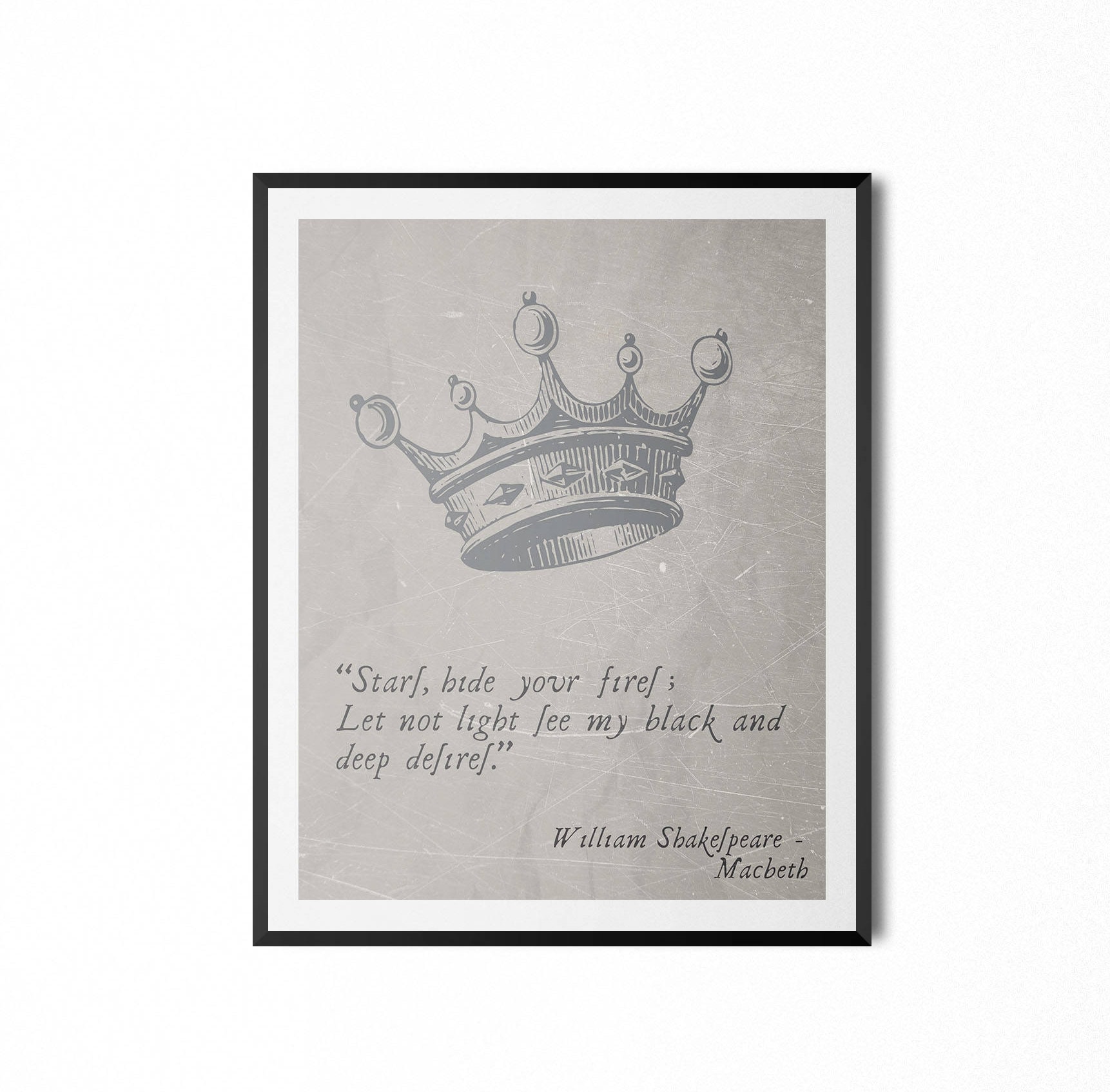 MACBETH Print Printable Home Decor 8 X 10 Instant | Etsy