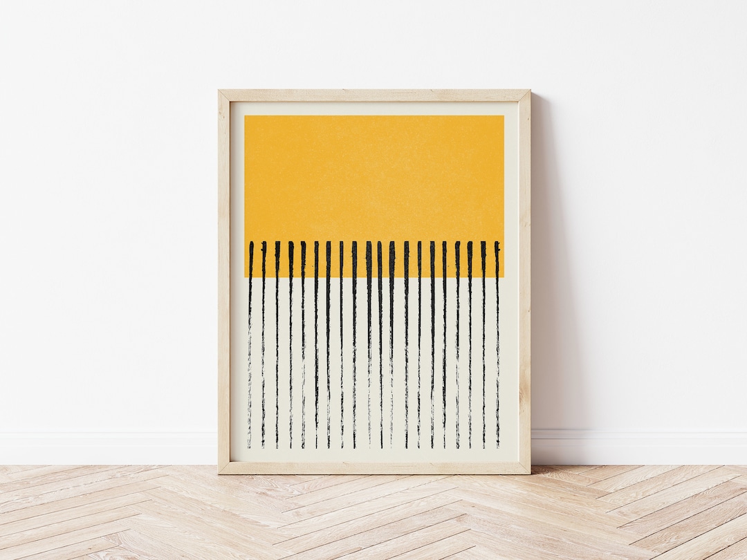 TEXTURED MUSTARD LINES Print · Printable · Digital Art · Instant ...