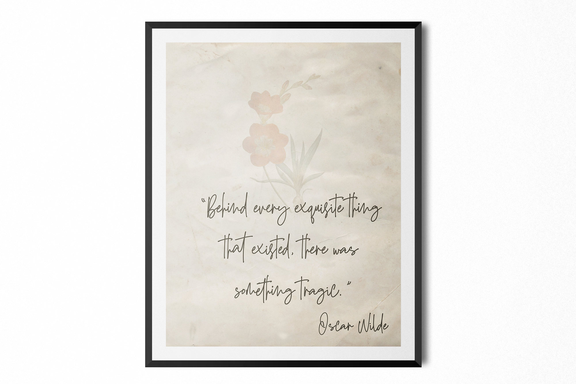 Behind Every Exquisite Thing That Existed... OSCAR WILDE - Etsy UK
