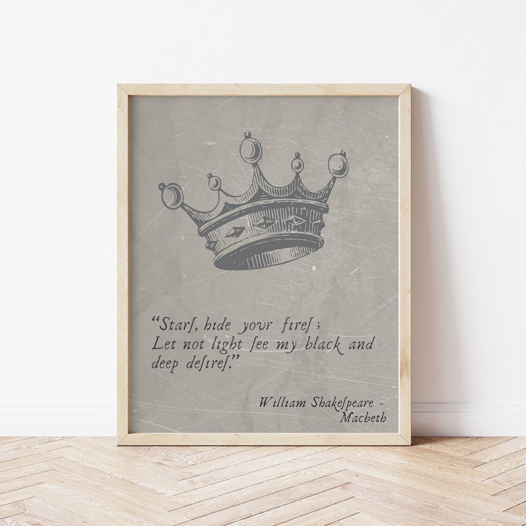 MACBETH Print · Printable Home Decor · 8 X 10 · Instant Download ...