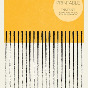 TEXTURED MUSTARD LINES Print · Printable · Digital Art · Instant ...