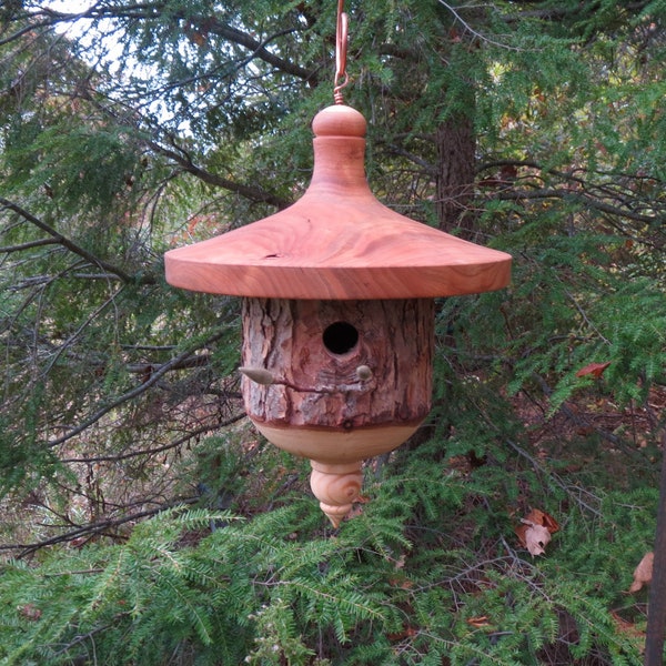 Bark Birdhouses - Etsy