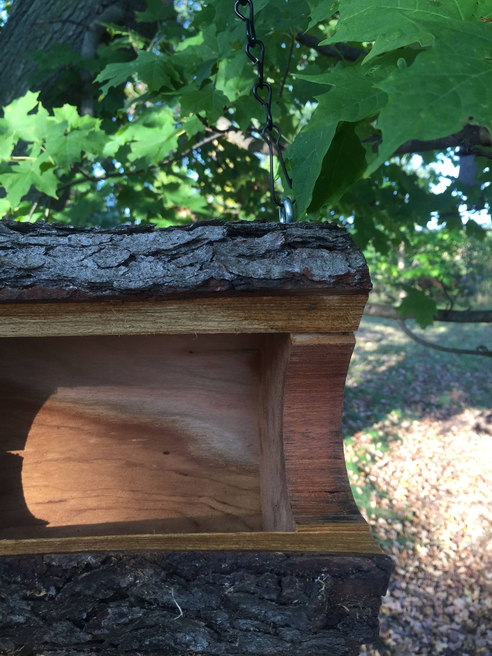 Birdfeeder Largest Sized Rustic Log Hanging Bird Feeder the | Etsy