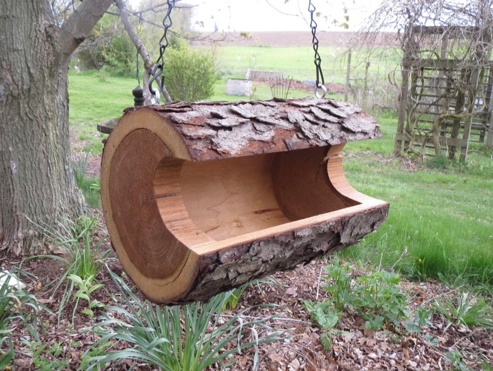 Bird Feeder Super-sized Hanging Log Bird Feeder the Original - Etsy