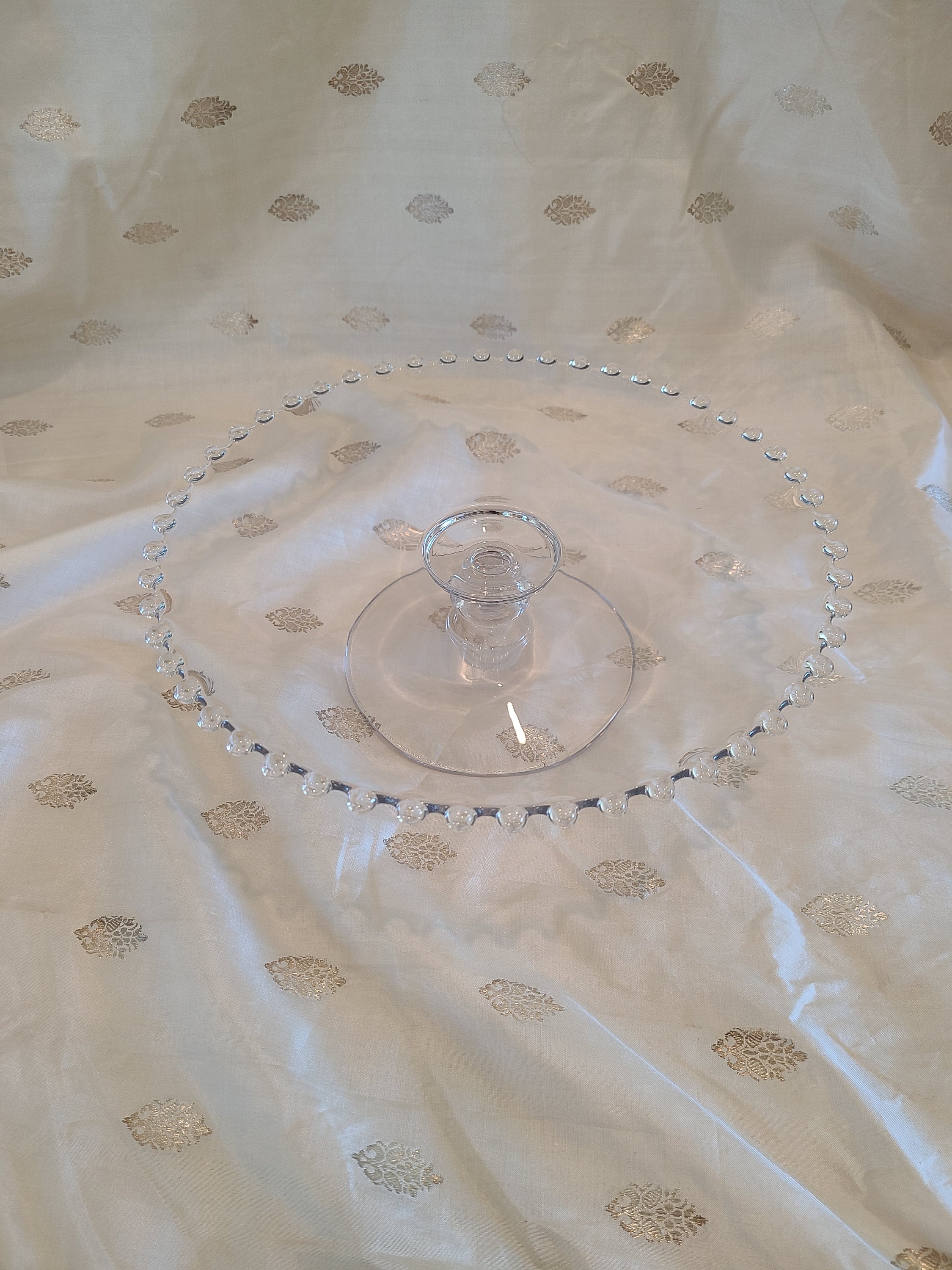 Vintage Candlewick Low Cake Stand, Imperial Glass Ohio, Clear Stem 3400 ...