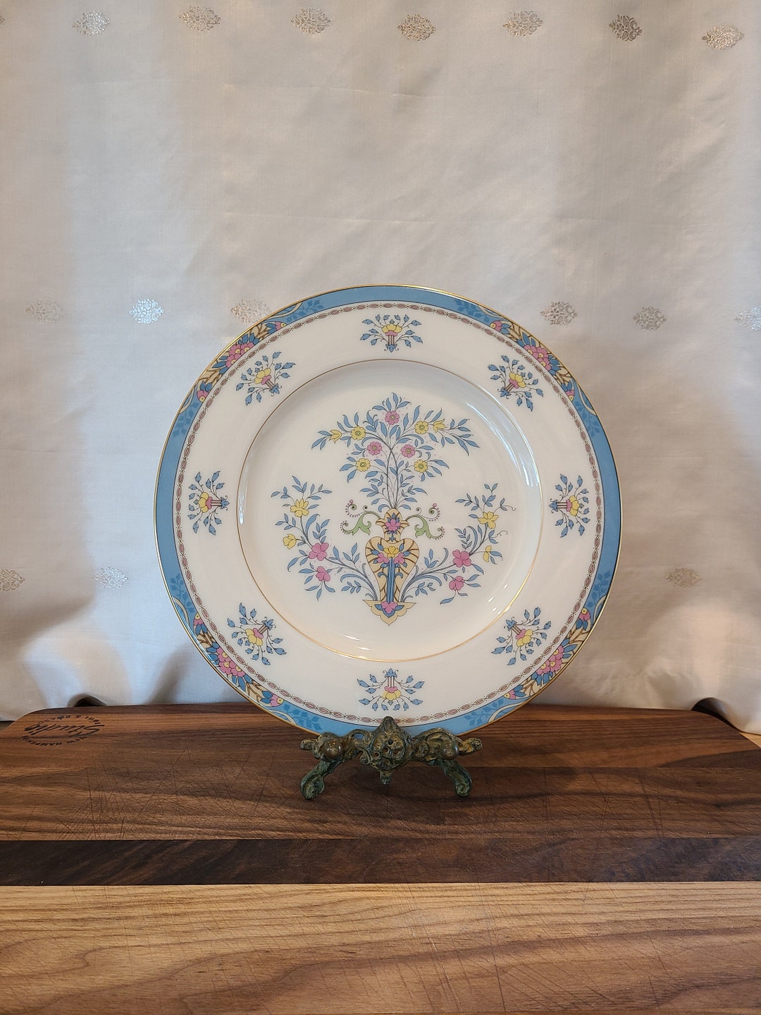 Vintage Lenox Blue Tree Dinner Plate With Gold Backstamp - 10.5 Inch ...