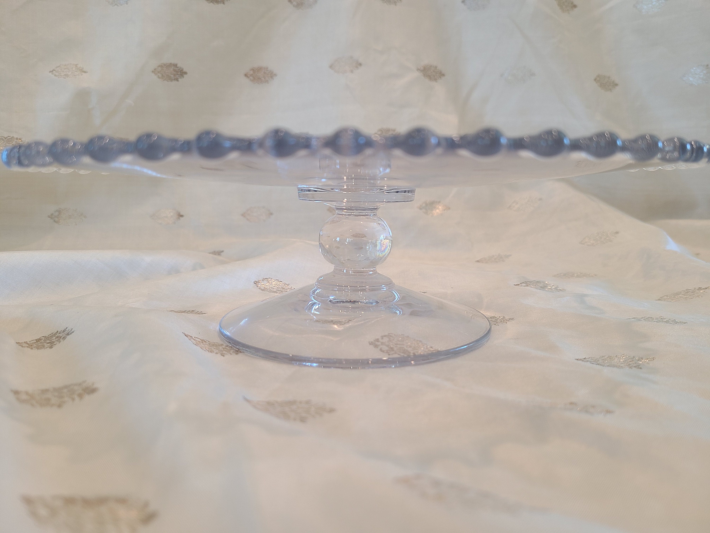Vintage Candlewick Low Cake Stand, Imperial Glass Ohio, Clear Stem 3400 ...
