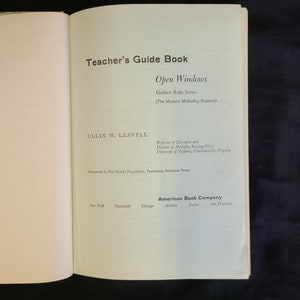Vintage 1957 Collectible Children's Book, Teacher's Guide Book Open ...