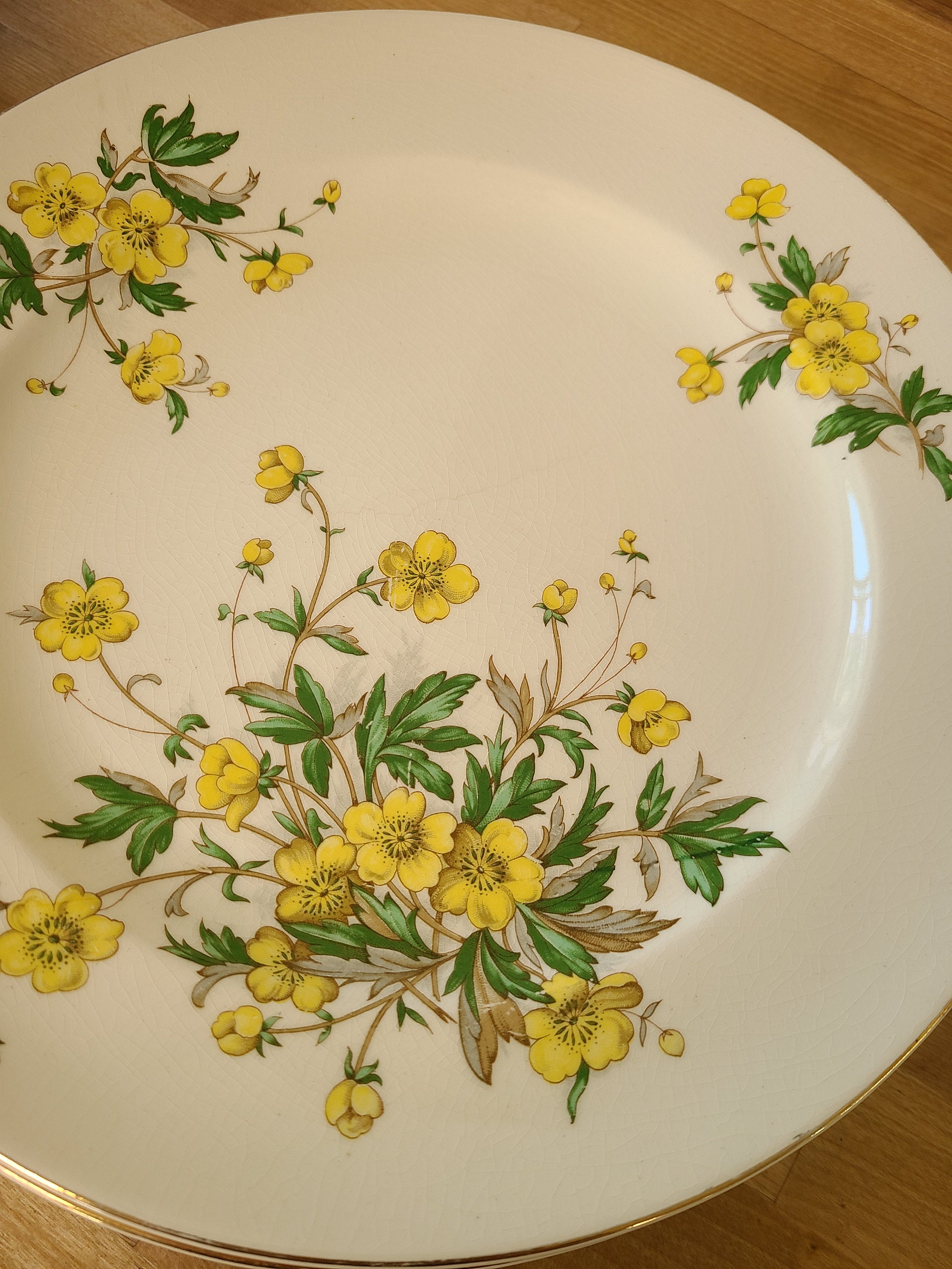 Vintage Edwin Knowles China Dinner Plates Pattern Buttercup | Etsy