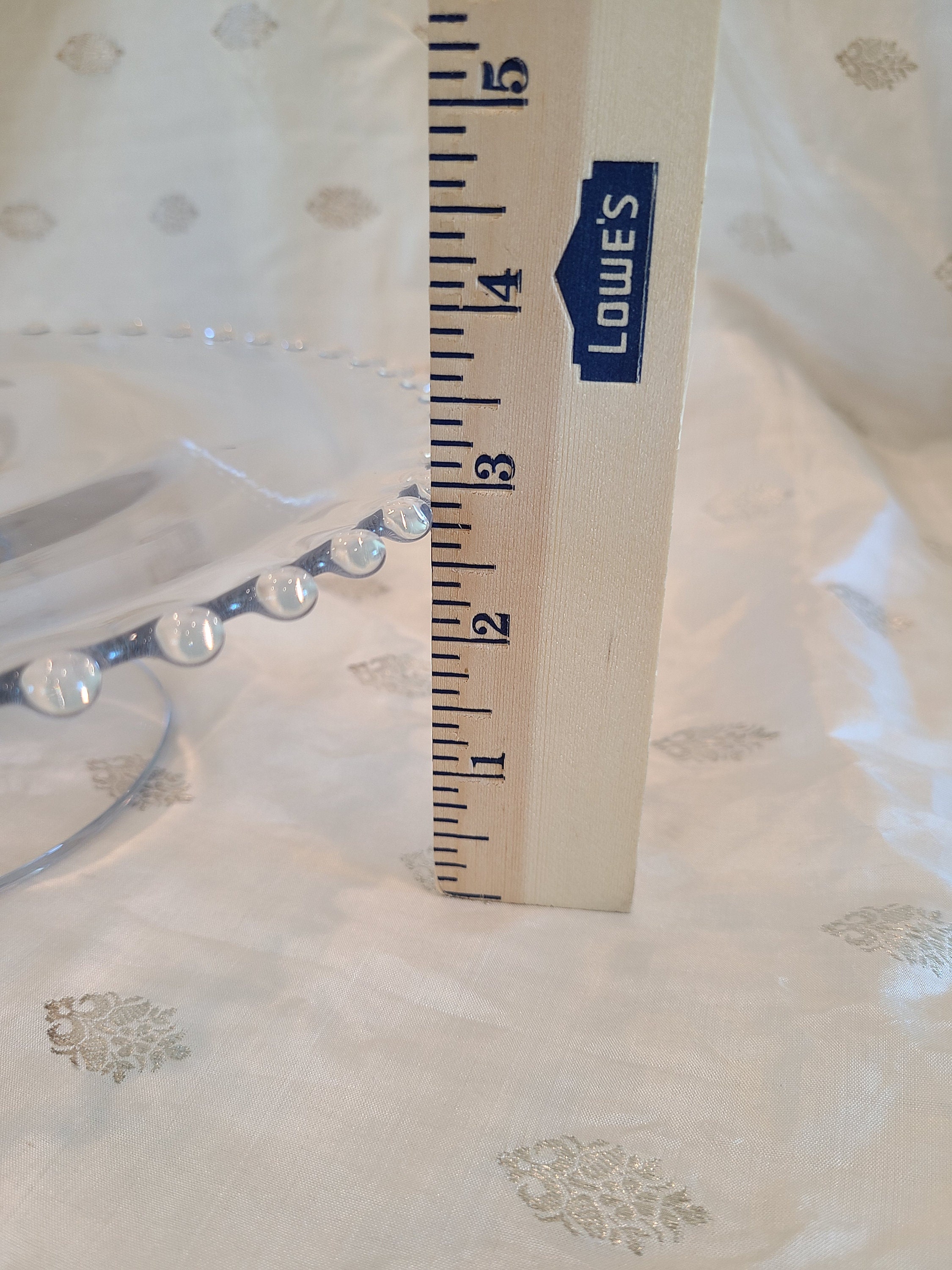 Vintage Candlewick Low Cake Stand Imperial Glass Ohio Clear - Etsy