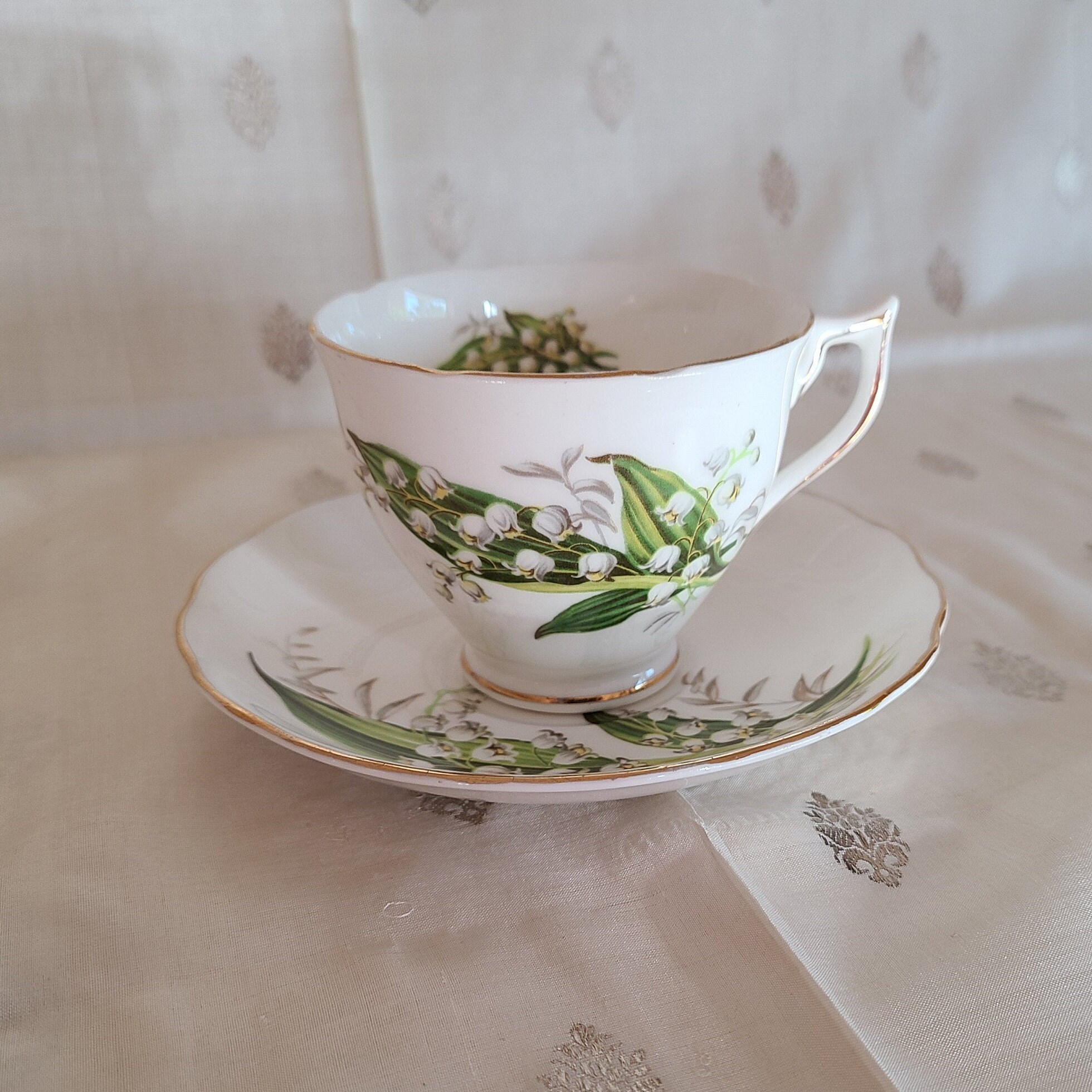 Vintage Tea Cup and Saucer MELBA England Bone China | Etsy