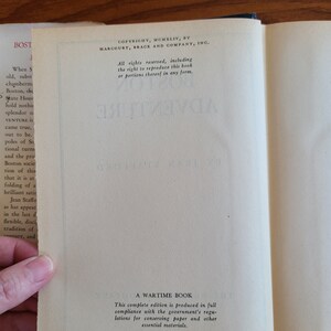 Vintage 1944 Book, Boston Adventure, by Jean Stafford, First Edition ...