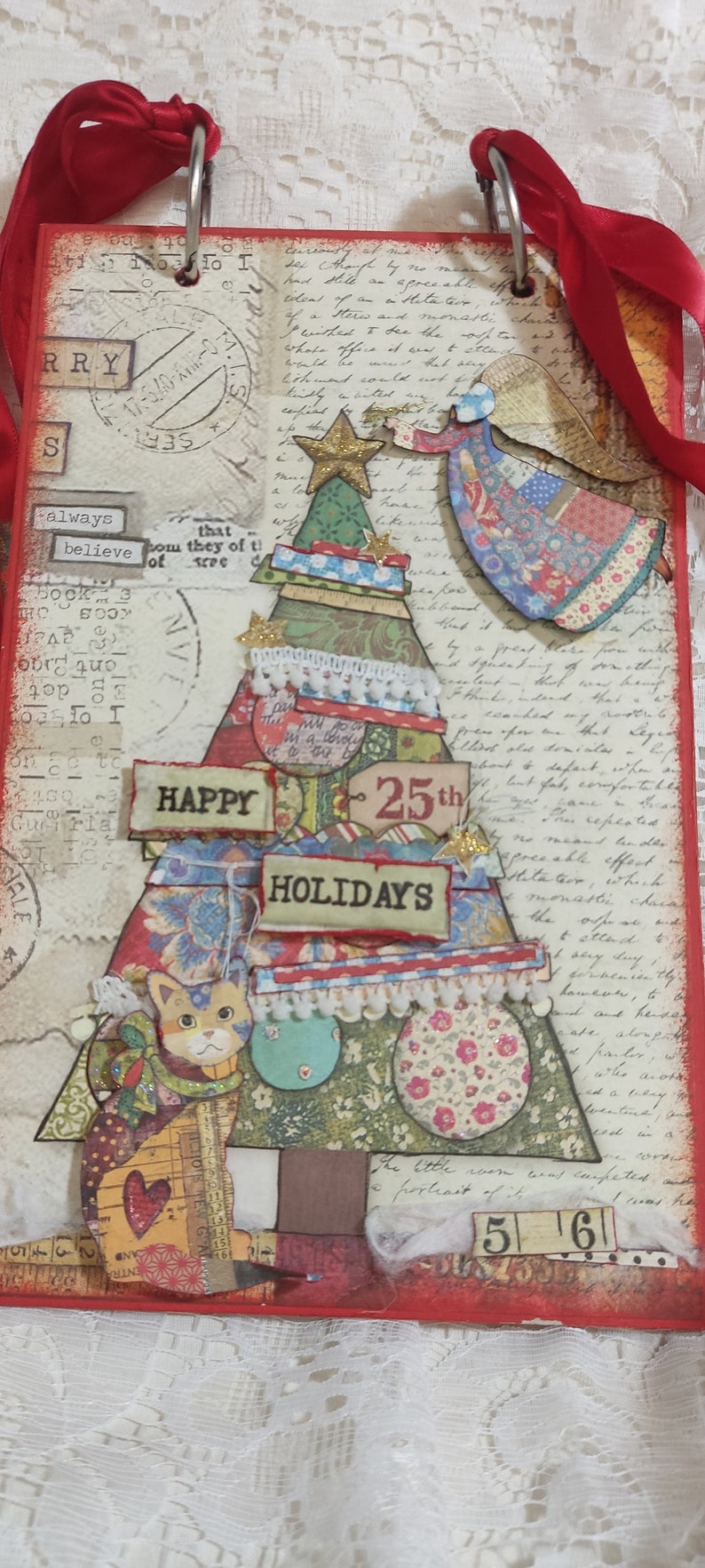 Handmade Christmas Scrapbook Journal – Festive Holiday Memory Album - Etsy