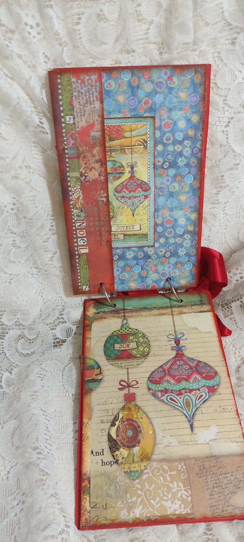 Handmade Christmas Scrapbook Journal – Festive Holiday Memory Album - Etsy