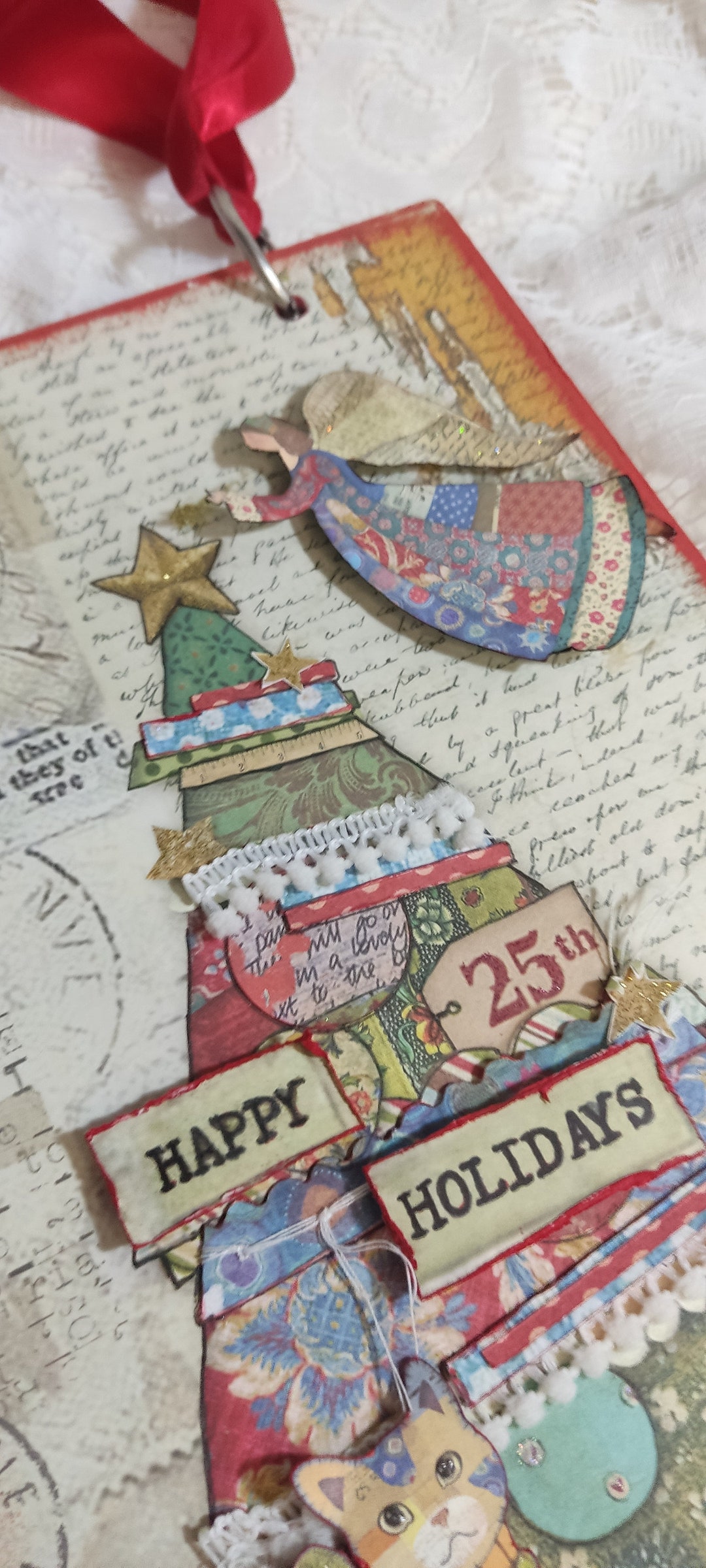 Handmade Christmas Scrapbook Journal – Festive Holiday Memory Album - Etsy
