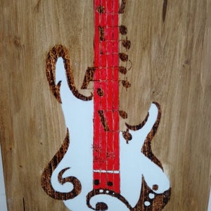 Pyrography Art Wood Burning Art Guitar Pyrography Art - Etsy