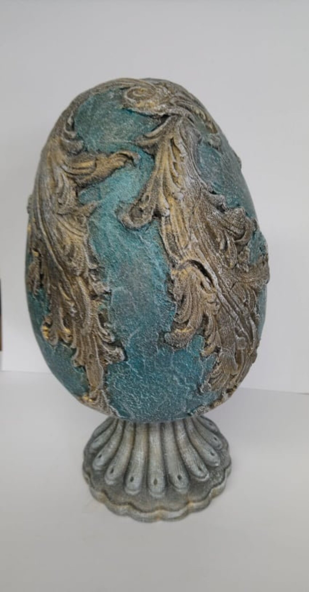 Baroque Ceramic Easter Egg, Decorated Easter Decor - Etsy