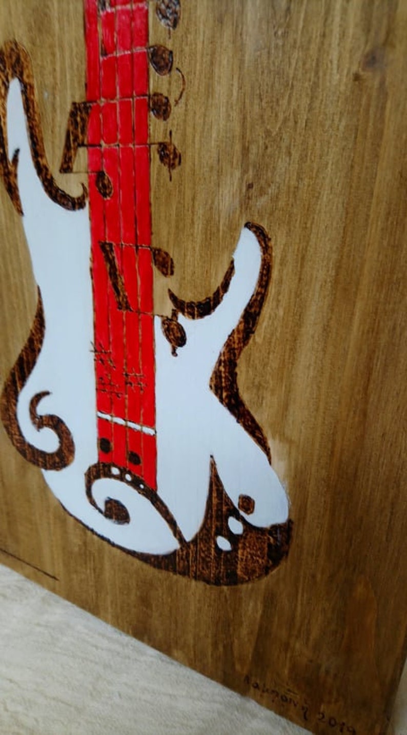 Pyrography Art Wood Burning Art Guitar Pyrography Art - Etsy