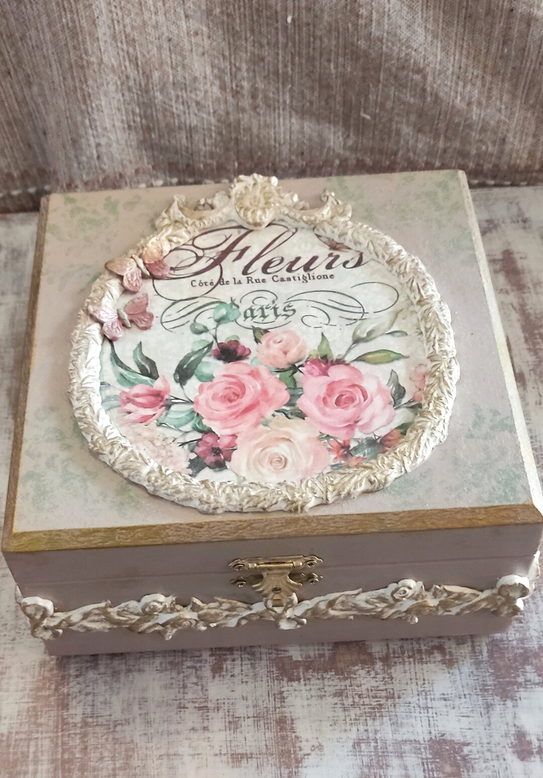 Vintage Wooden Box, Storage Box - Etsy