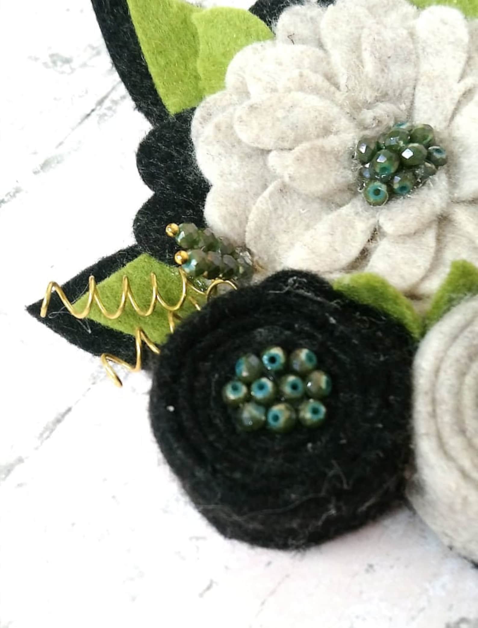 Felt Flower Brooch Flower Brooch Felt Jewelry - Etsy