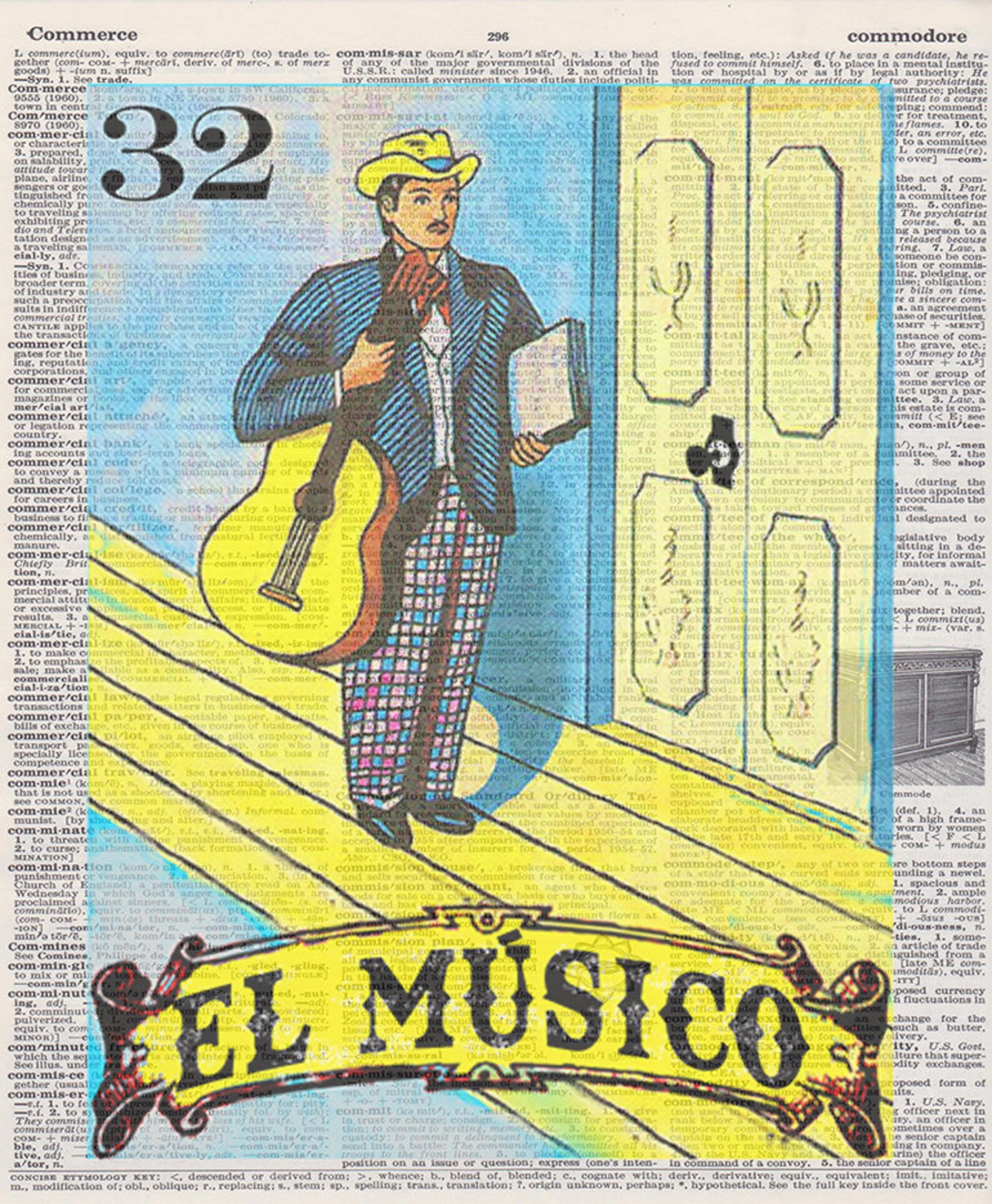 Loteria "#32 El Músico" (the Musician) Loteria Art Print Dictionary ...
