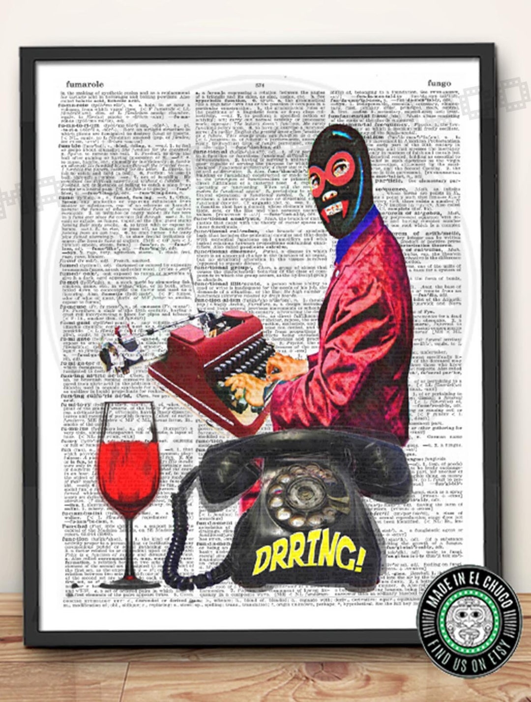 Lucha Libre Art Print "la Bestia Works From Home" Dictionary Page Book Art Print - Etsy