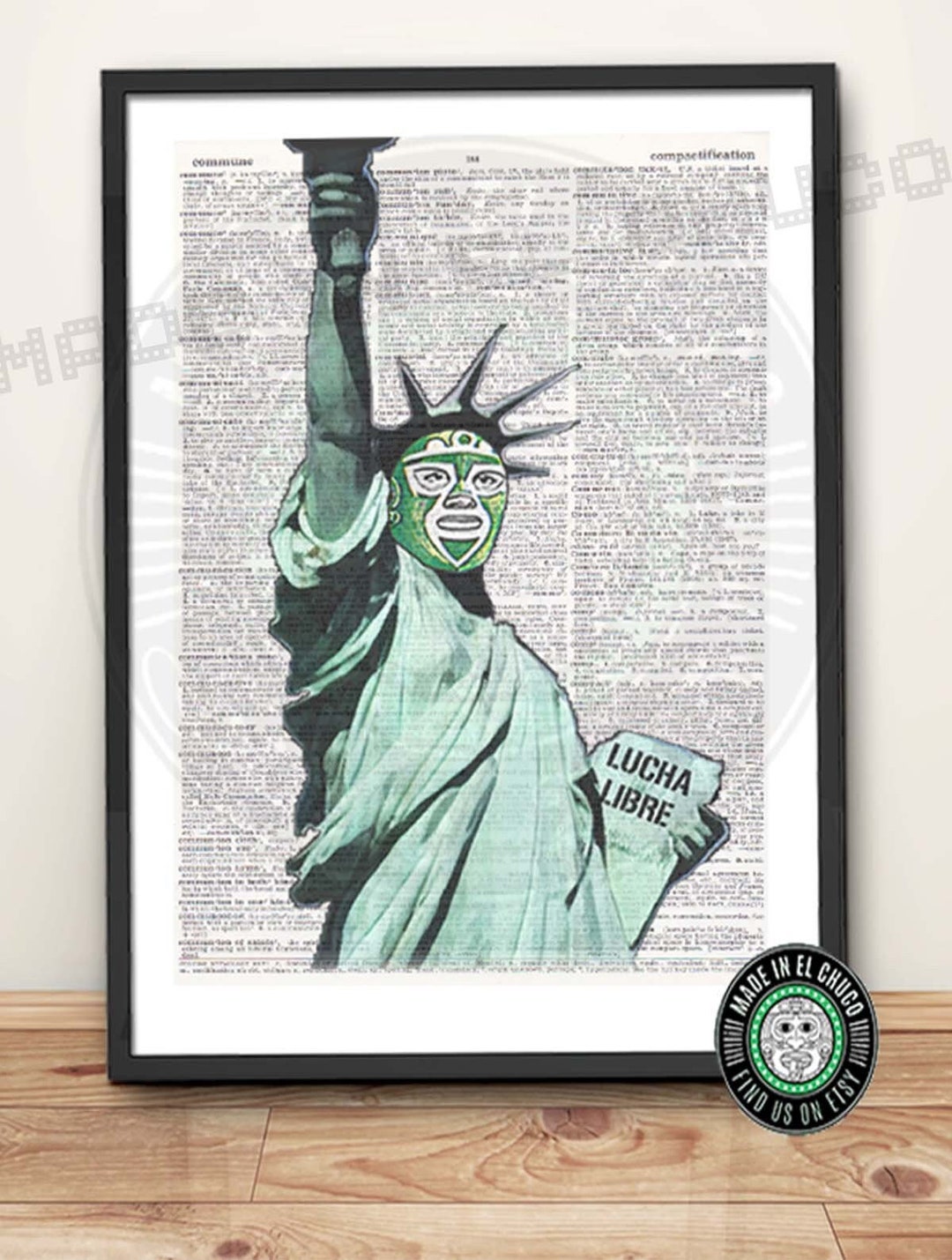 Lucha Libre "lady Lucha" Dictionary Art Wall Art Canvas - Etsy