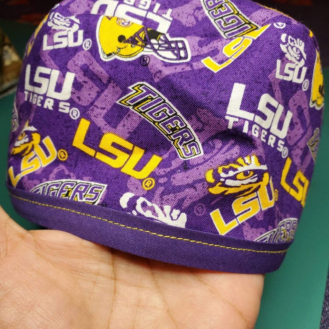 LSU Logo Toss Scrub Cap Louisiana State University Tigers Two-tone - Etsy