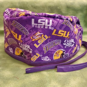 LSU Logo Toss Scrub Cap Louisiana State University Tigers Two-tone - Etsy