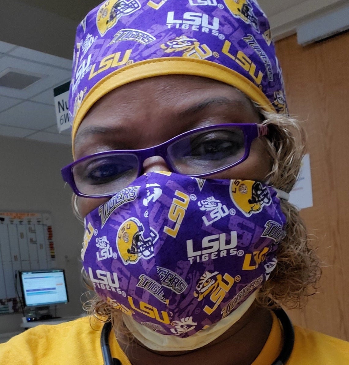 LSU Logo Toss Scrub Cap Louisiana State University Tigers - Etsy