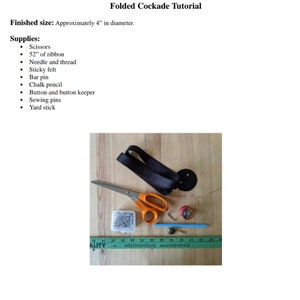 DIY Folded Cockade Tutorial - Cockade Pattern - Etsy