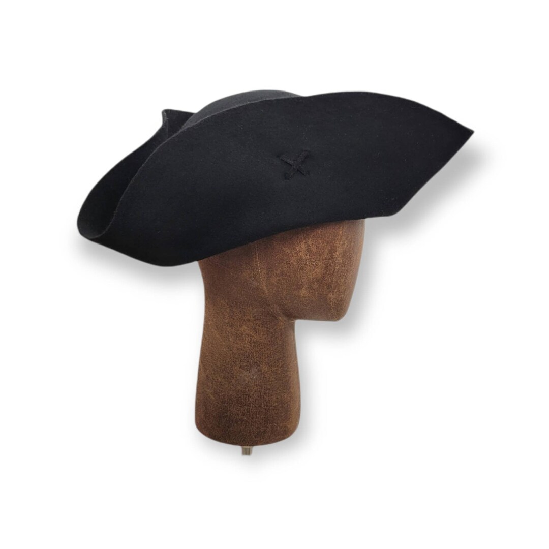 Pauper's Tricorn - Poor Man's Tricorn - Laced Tricorn - Cocked Felt Hat ...