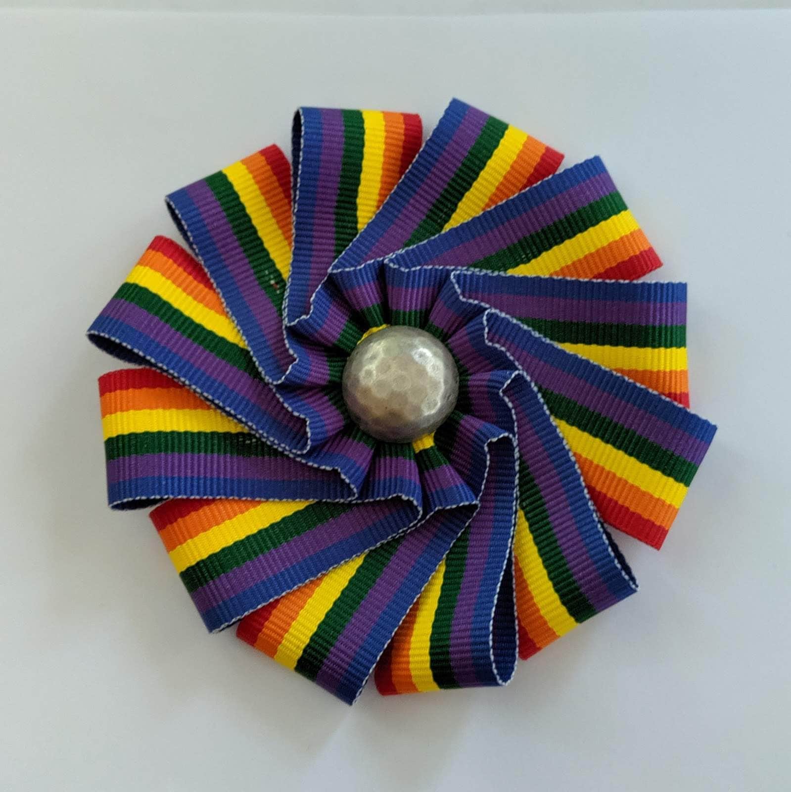 Rainbow Cockade for Hats or Clothing Rosette LGBTQ Pride | Etsy