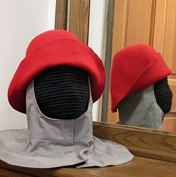 Wool Felt Hat Gothic Bell Renaissance Hood Bucket SCA | Etsy