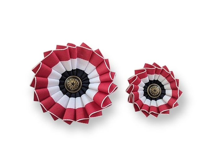 Two American Patriotic Cockades - Tricolor Red White Blue - Multi-star ...