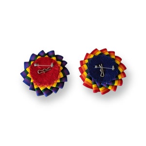 Small Pleated Rainbow Cockade for Hat or Clothing LGBTQ Pride Ribbon - Etsy